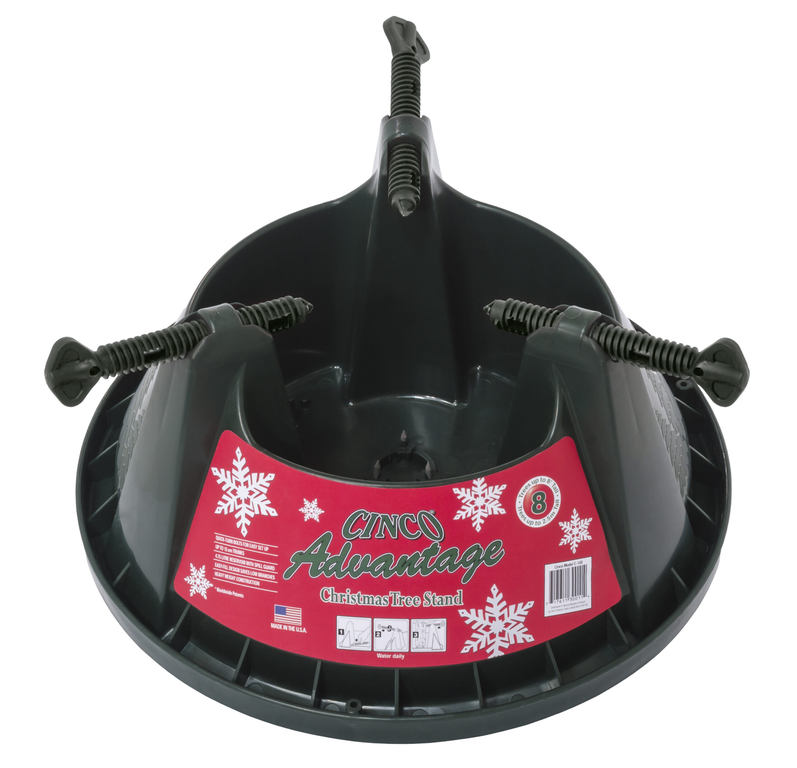 Cinco Advantage Christmas Tree Stand (Up to 8ft Trees) - Cook and Clark ...